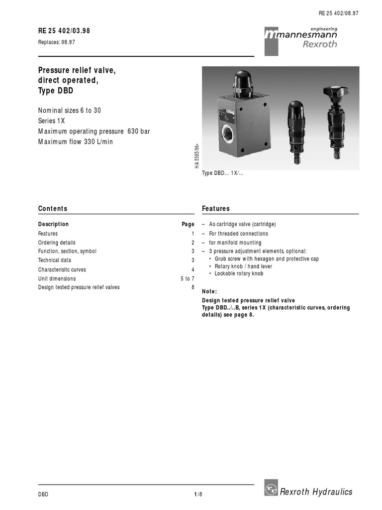 Re 25402 | Valve | Pressure