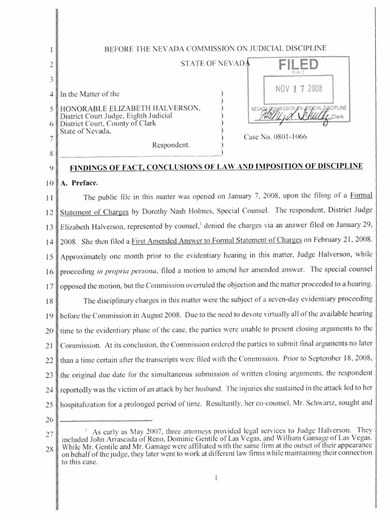 11 17 08 NJDC Halverson Findings of Fact Conclusions of Law | PDF ...
