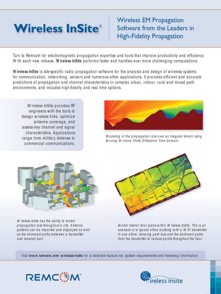 Wireless Insite: Wireless em Propagation Software From The Leaders in ...