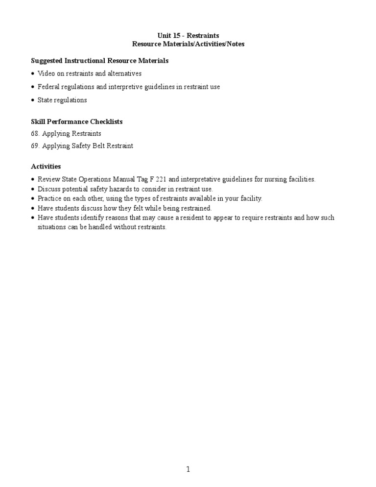 Unit Handouts, Activities, Instruction | PDF
