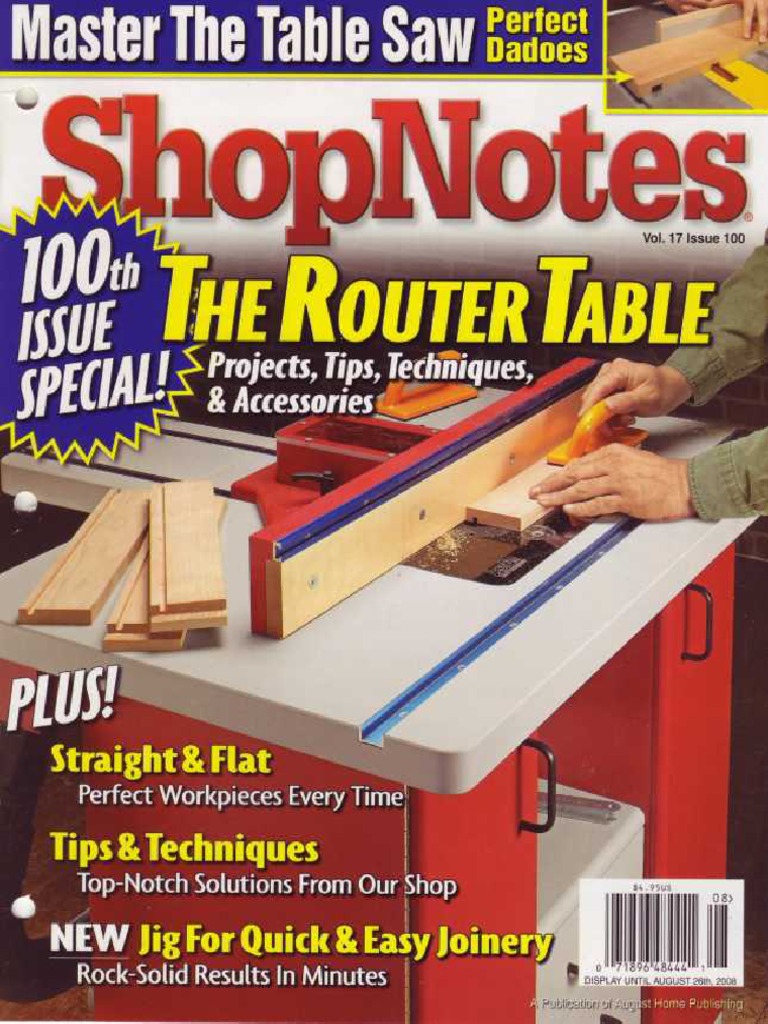 ShopNotes #100 - Ultimate Router Table | PDF | Screw | Woodworking