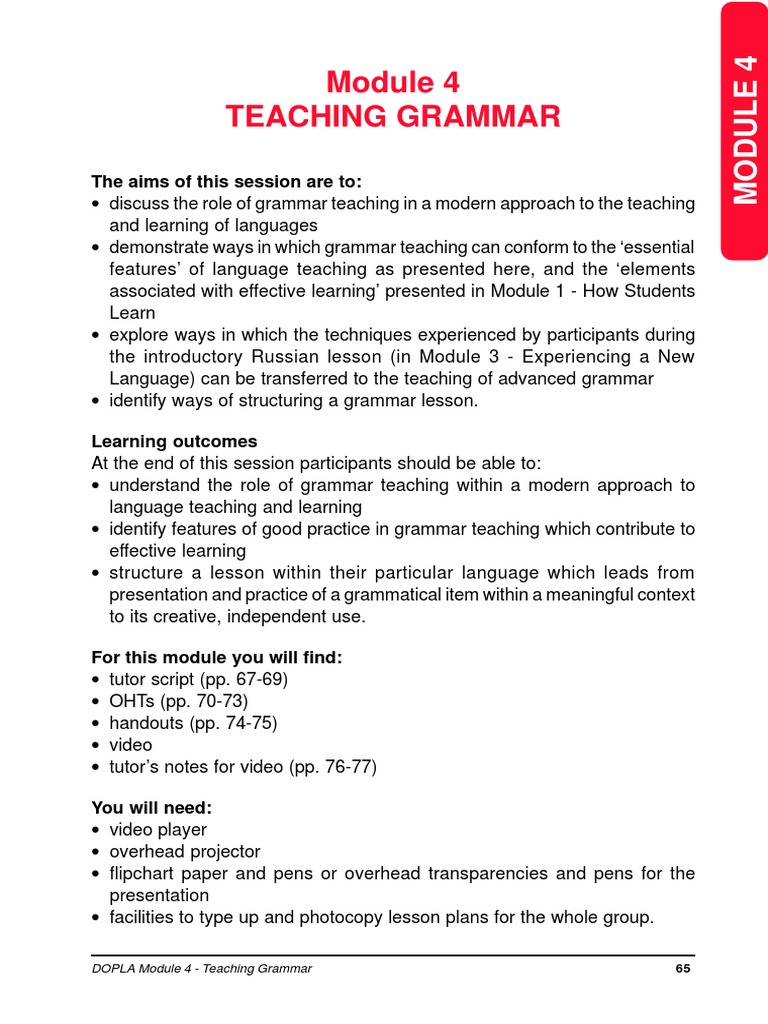 04 Teaching Grammar | PDF | Language Education | Grammar