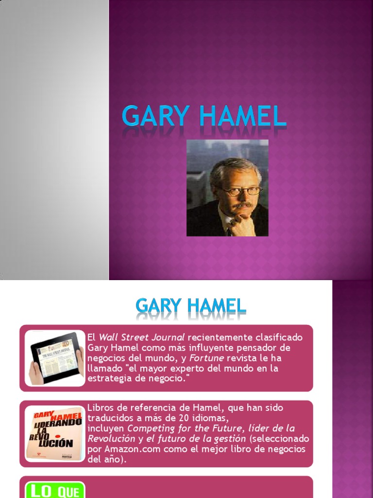 Gary Hamel: Innovación y Estrategia Empresarial | PDF | Economias ...
