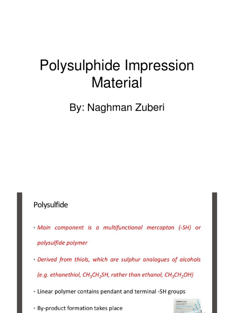 Polysulphide Impression Material | PDF