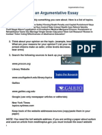 Classical Argument Essay Outline | PDF | Argument | Essays