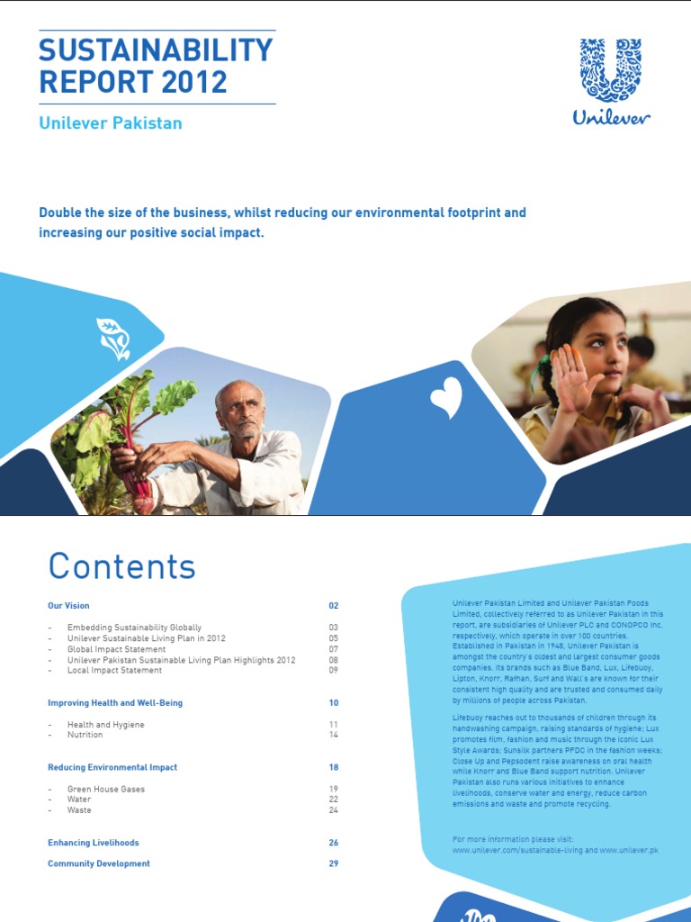 Unilever Pakistan Sustainability Report 2012 - tcm96-355078 | Download ...
