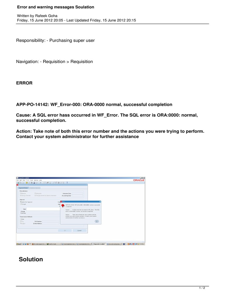 Fixing APP-PO-14142 Error Guide | PDF