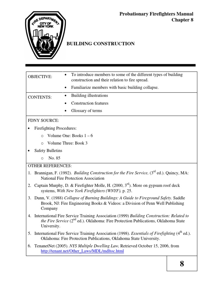 08 Building Construction Fdny | PDF | Framing (Construction) | Stairs