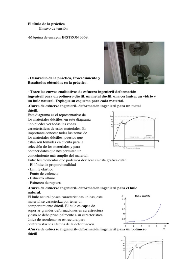Ensayo de Tension | PDF | Ductilidad | Deformación (ingeniería) Ensayo de Tension | PDF | Ductilidad | Deformación (ingeniería)