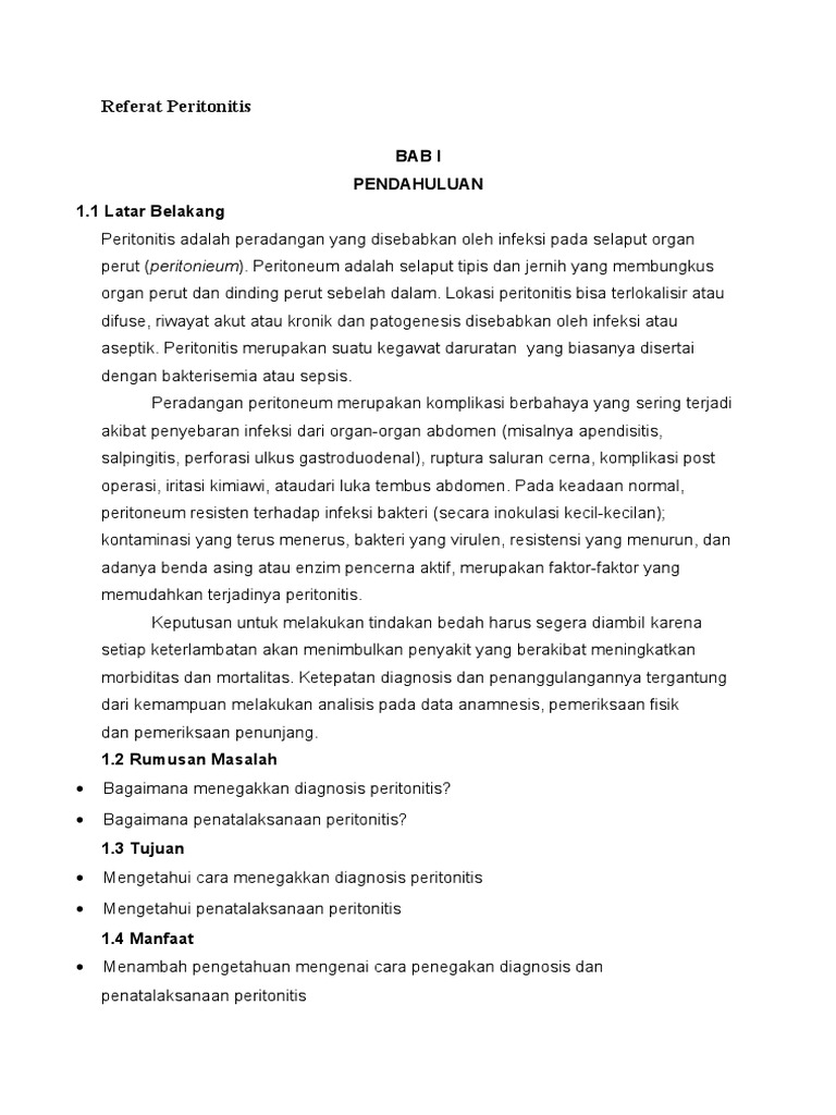 Woc Interna Peritonitis | PDF