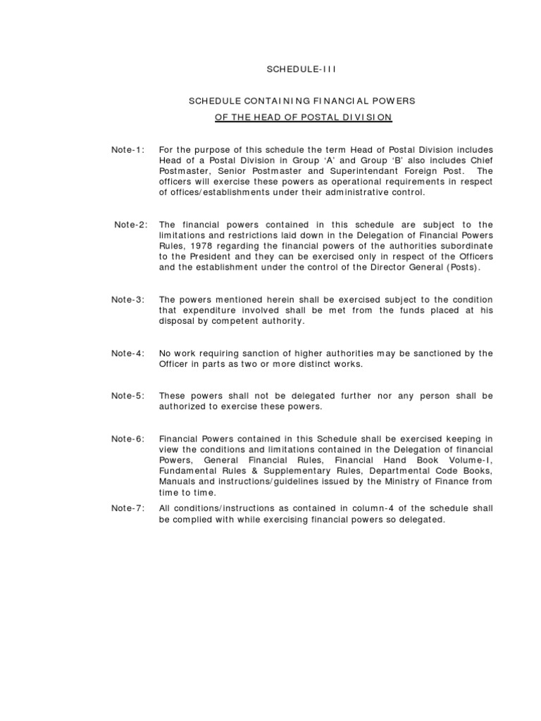Schedule III Po | PDF