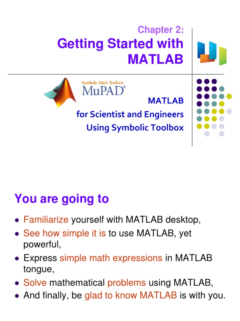 CH 2 Getting Started With MATLAB | PDF | Matlab | Matrix (Mathematics)