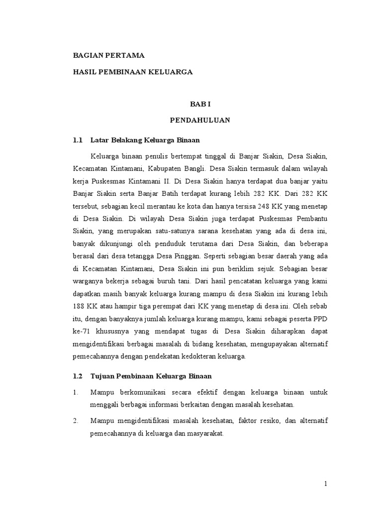 Laporan PGC Keluarga Binaan | PDF