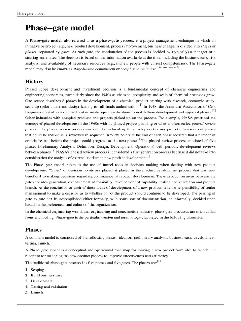 Phase Gate Model PM | PDF | Marketing | Leadership
