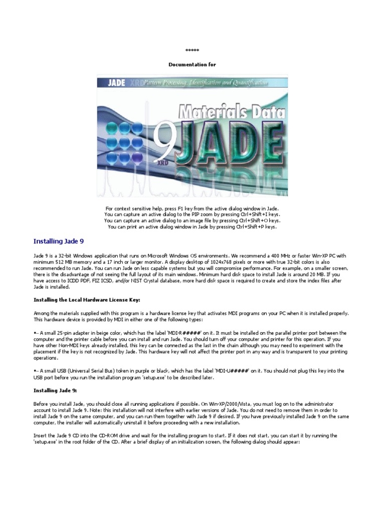 1 Jade Installation | PDF | Installation (Computer Programs) | Portable ...