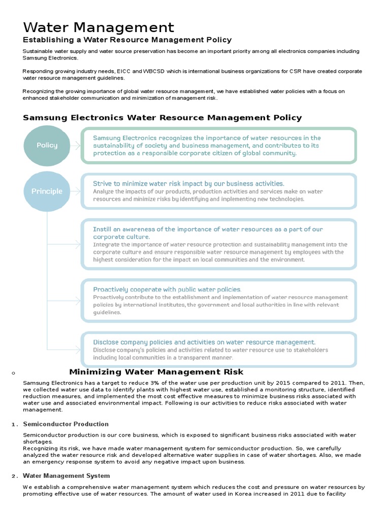 Water Management | PDF | Water Resources | Water Use