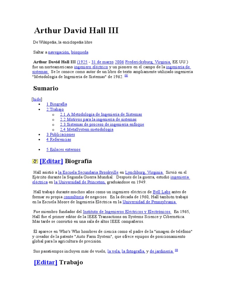 Arthur David Hall III | PDF | Teoría | Science