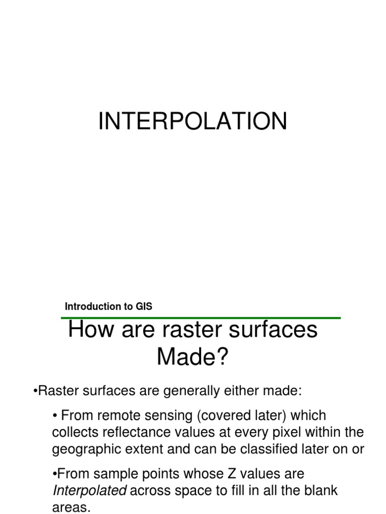 Interpolation | PDF | Spatial Analysis | Linear Trend Estimation