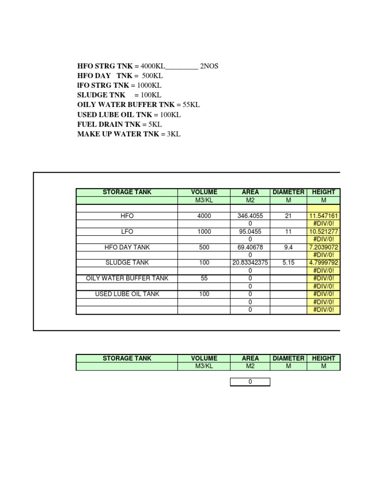 HFO Storage Tank Specifications | PDF | Technology & Engineering