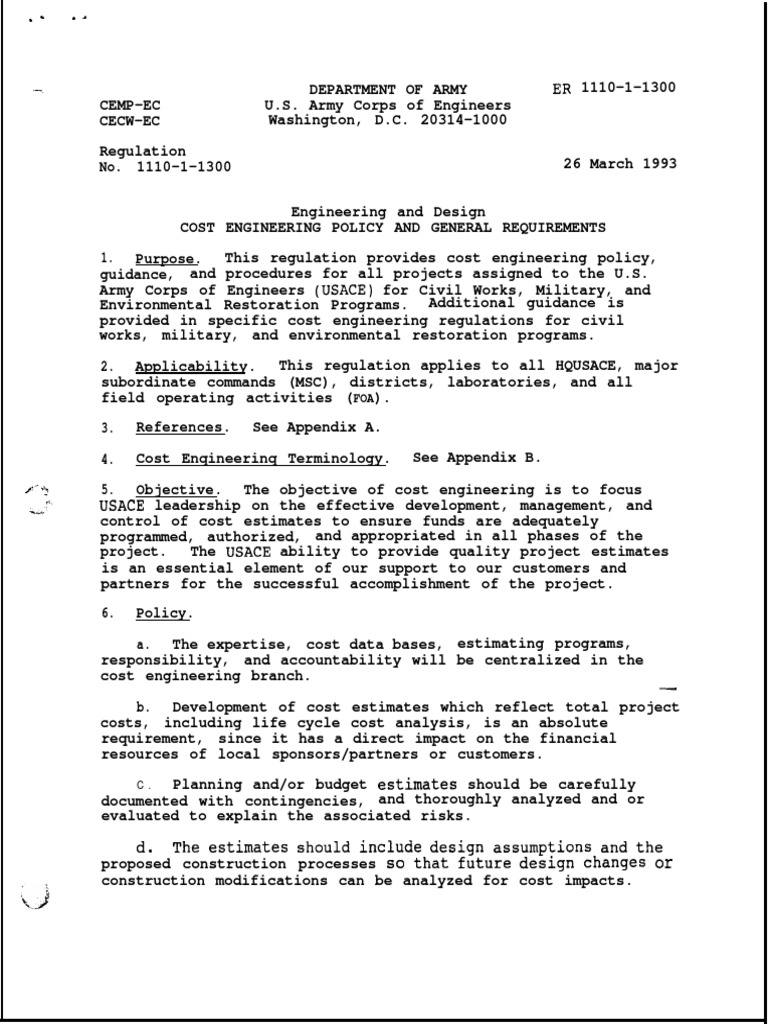 Engineering | United States Army Corps Of Engineers | Project Management