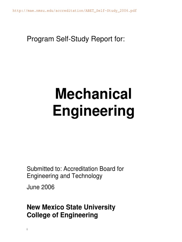 ABET Self-Study 2006 | PDF | University And College Admission | Curriculum