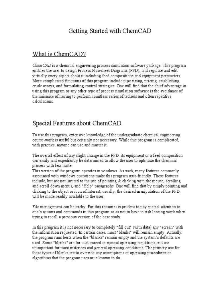 Getting Started With ChemCAD | PDF | Distillation | Control Theory