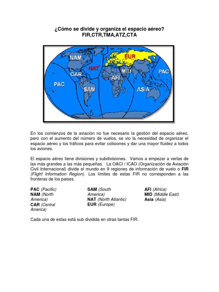 ¿Cómo Se Divide y Organiza El Espacio Aéreo | PDF | Aeropuerto ...