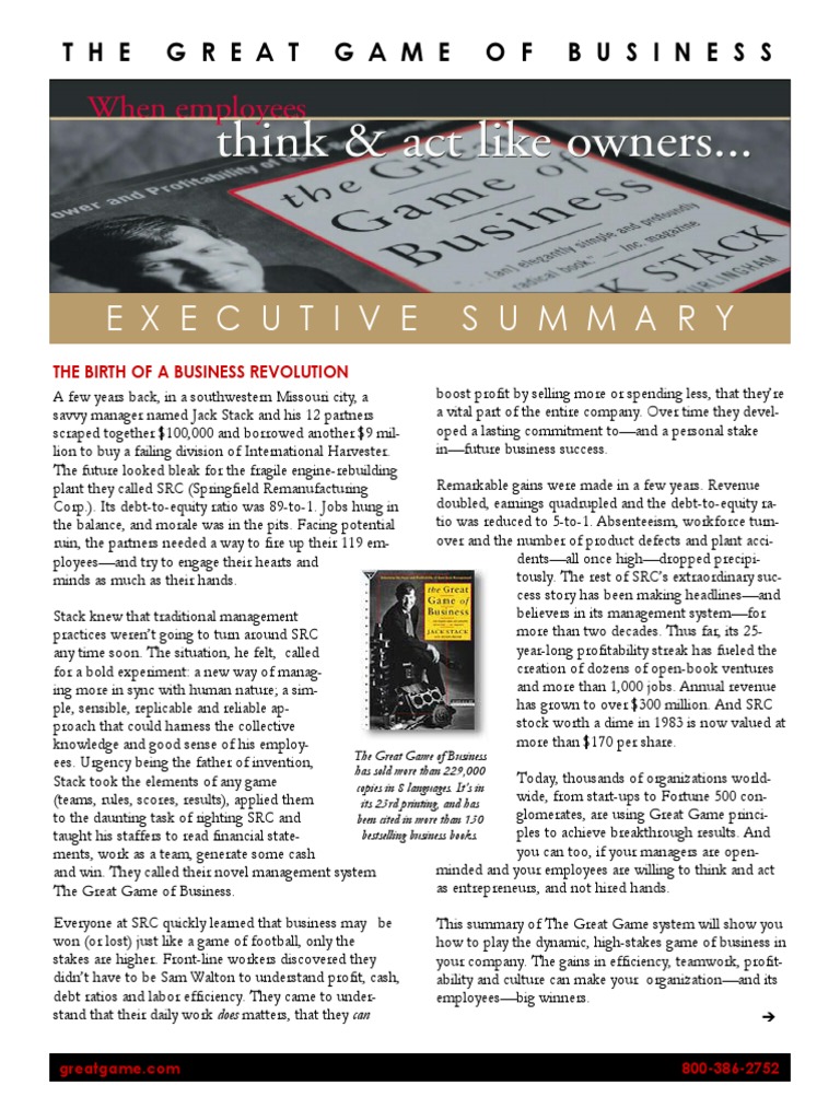 GGOB Executive Book Summary 2010 | PDF | Employment | Entrepreneurship