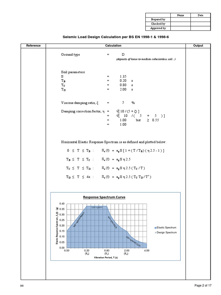 Seismic Load Calculation.pdf | Stiffness | Mechanics