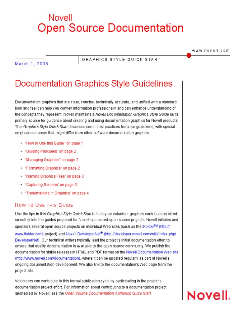 Open Source Documentation: Novell | PDF | Wiki | Computing