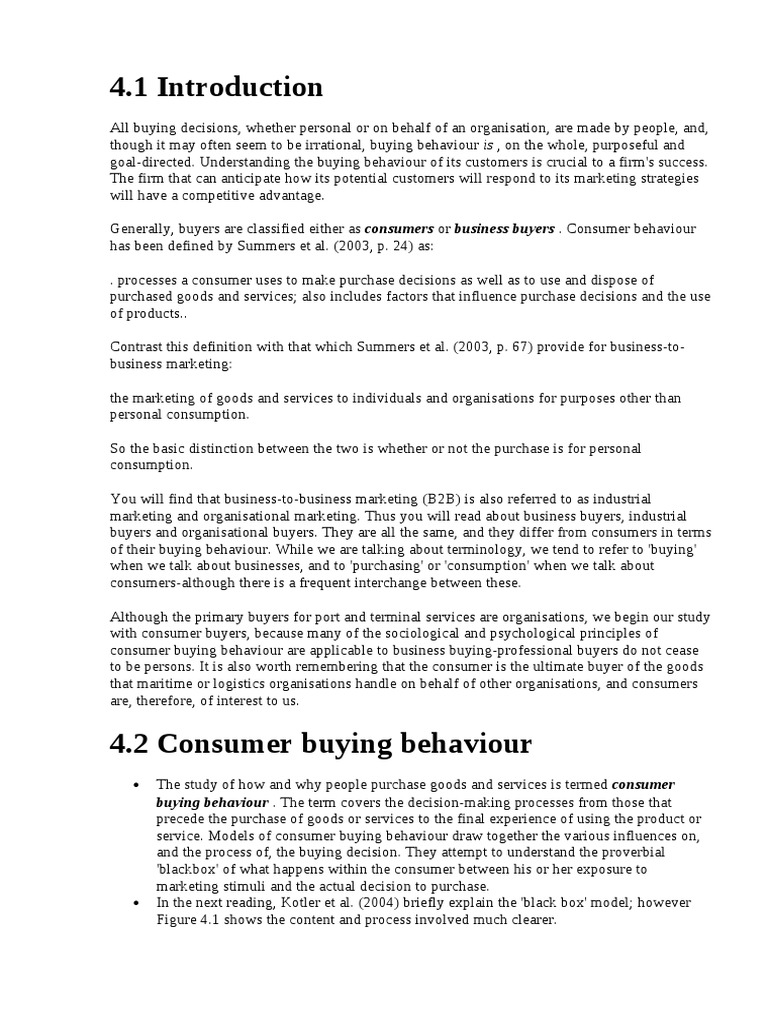 Model Black Box | Behavior | Consumer Behaviour