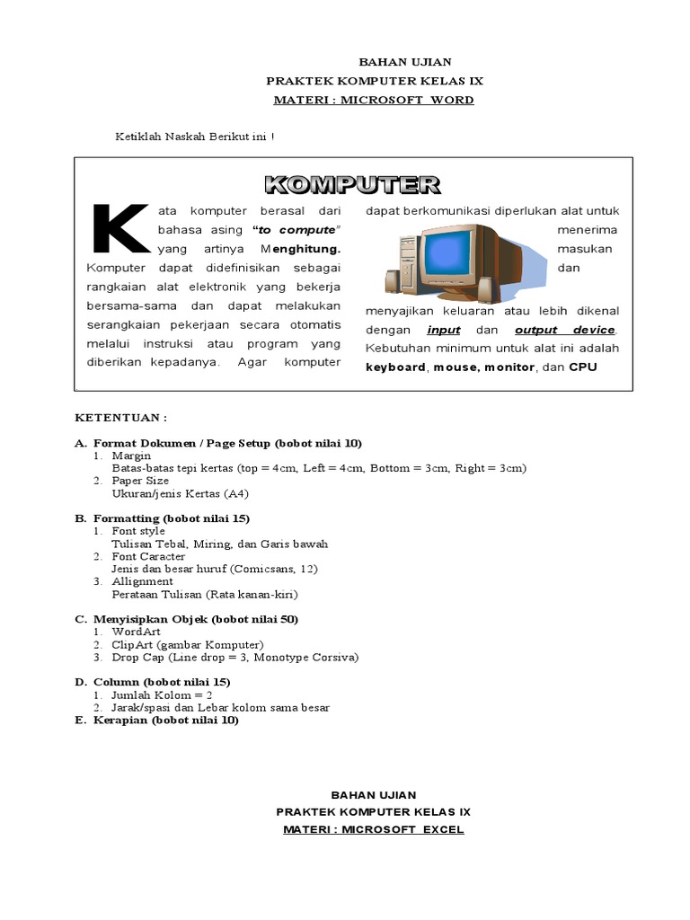 Latihan Praktek Word | PDF