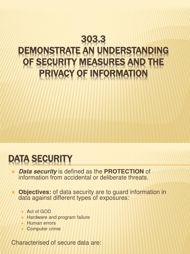 Is 303 Part3 Security | PDF | Computer Security | Security