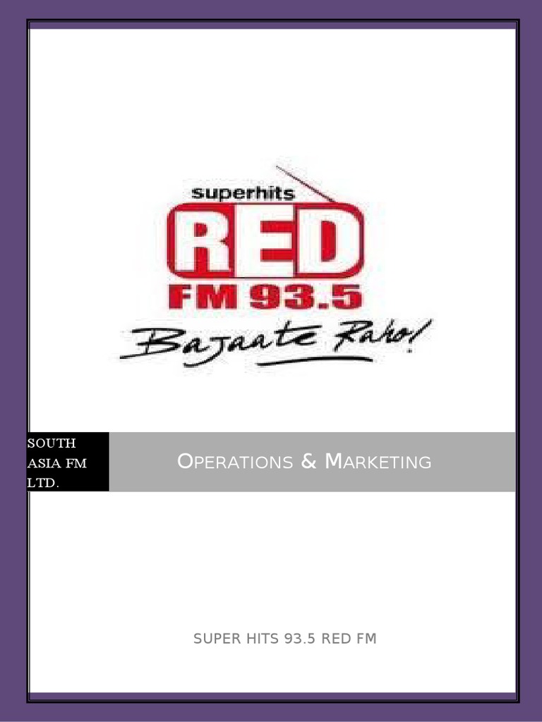 Red FM Operations & Marketing Report | PDF