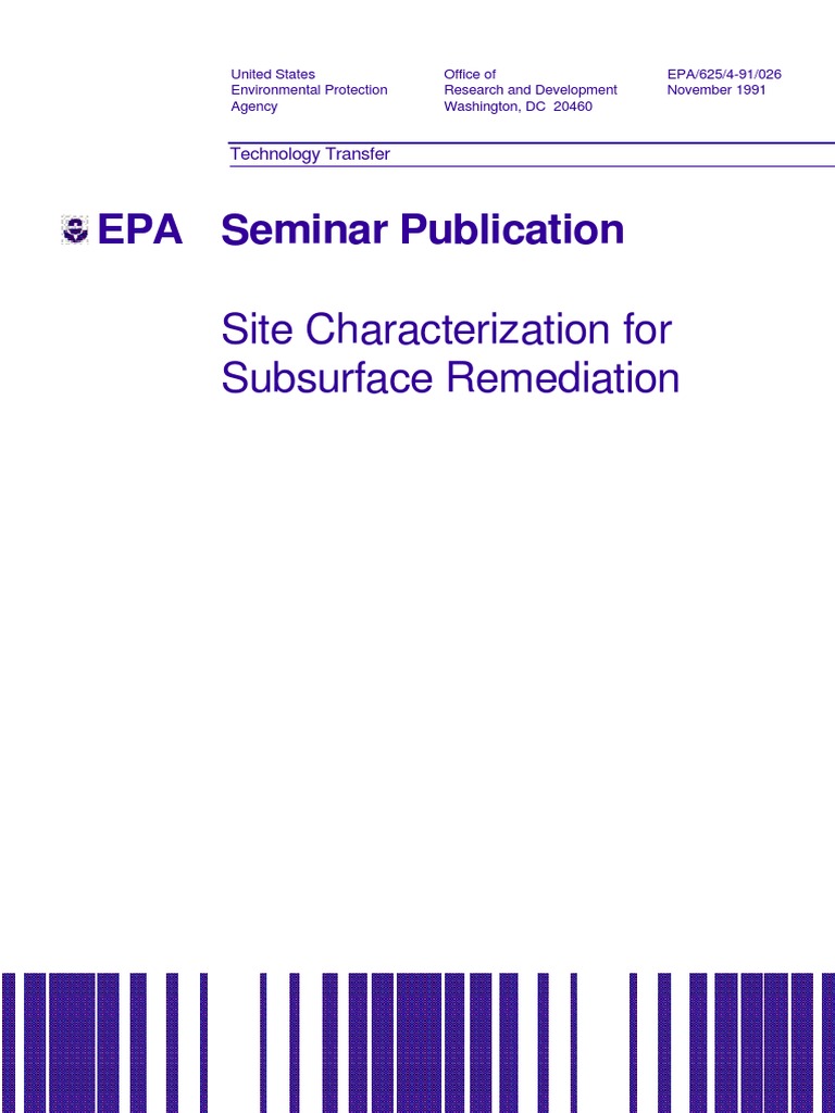 Site Characterization For Subsurface Remediation | PDF | Environmental ...