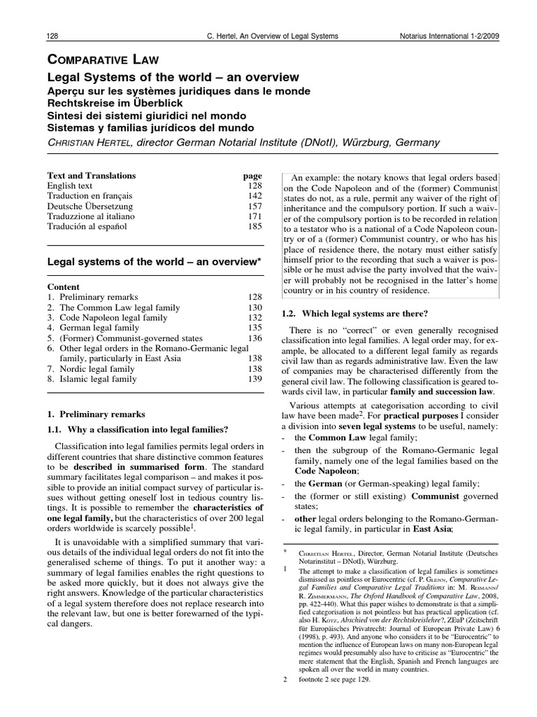 Legal Systems Compared Pdf Will And Testament Community Property