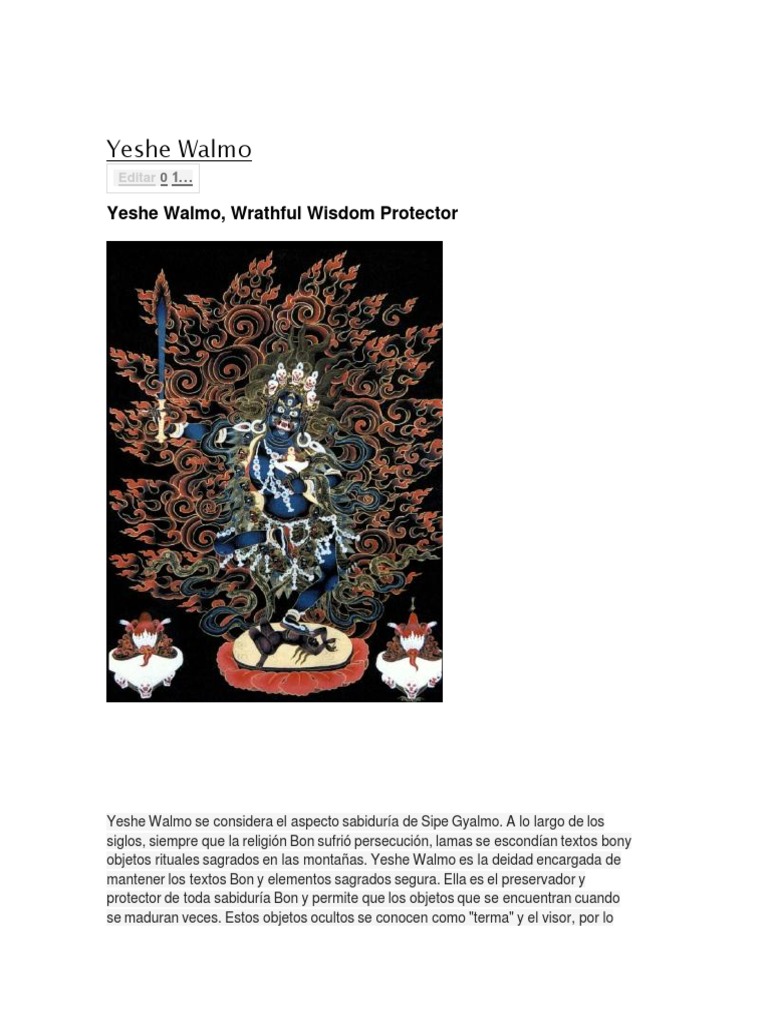 Yeshe Walmo Proptector Bon Enfermedades | PDF