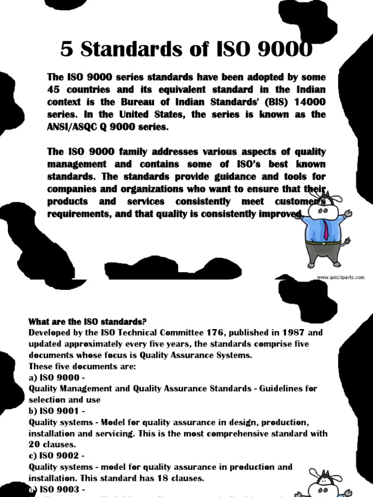 5 Standards of ISO 9000 | Iso 9000 | Quality Management System