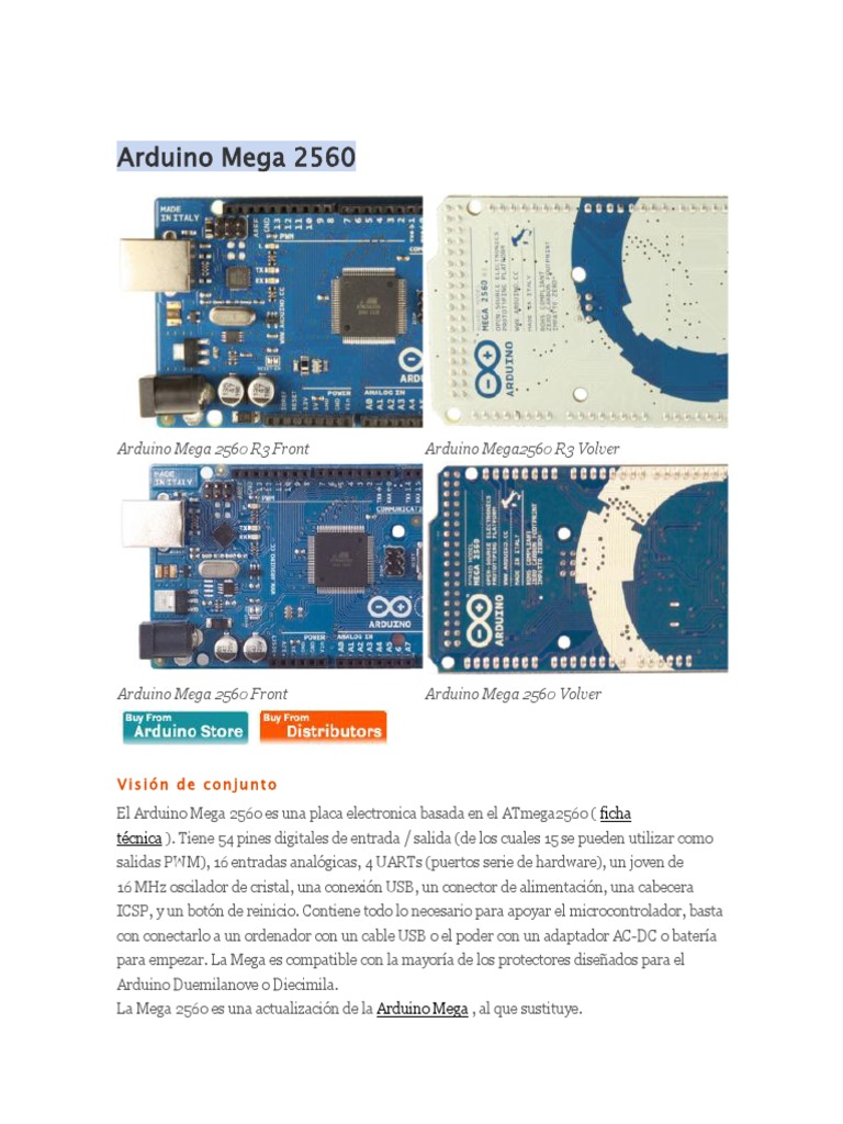 Arduino Mega 2560 | PDF | Arduino | USB