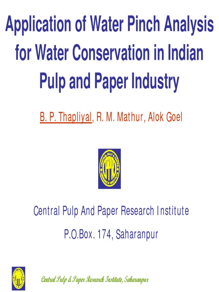06 - Water Pinch Analysis, 14-16th Feb 2007 | PDF