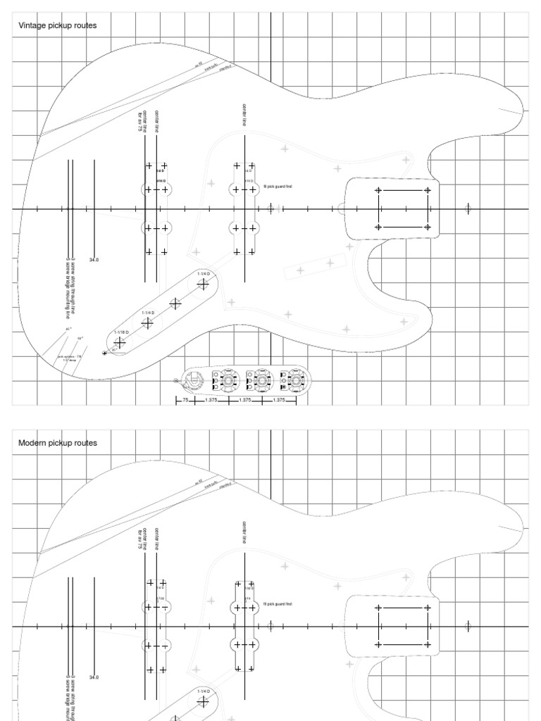 Fender Jazz Bass Templates Bass Guitar Screw