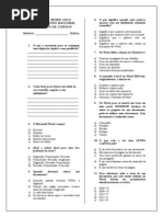 Teste de Informática Básica - Teste | PDF | Carreira e Crescimento | Arte