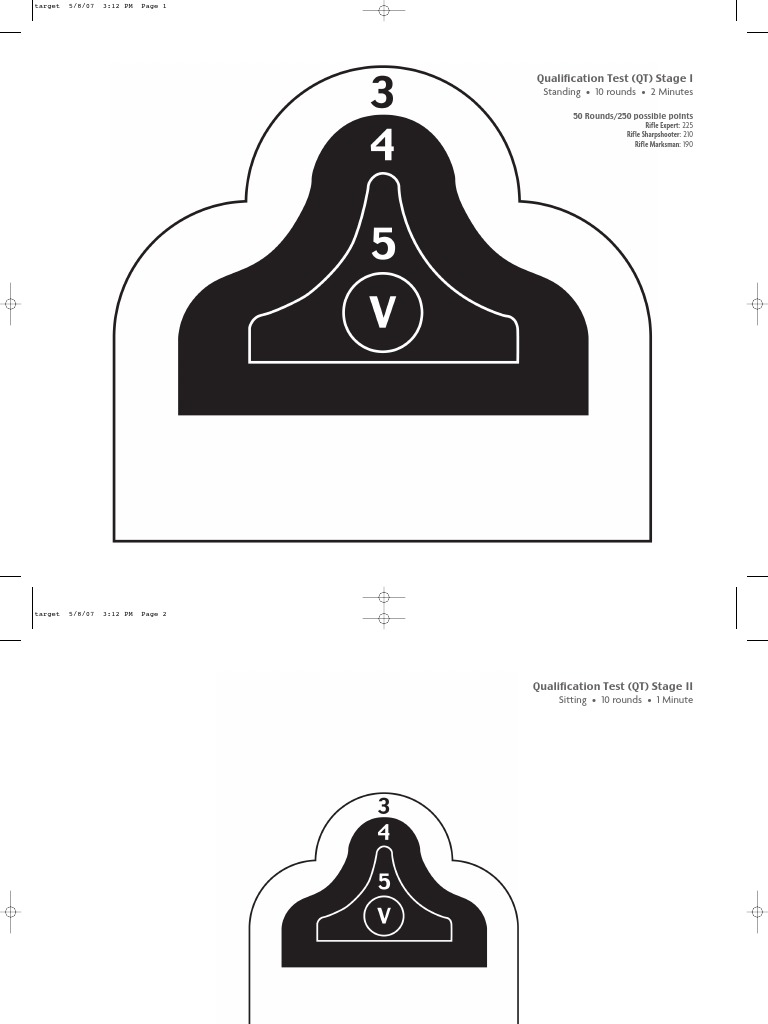 Appleseed AQT Targets I-V PDF | PDF | Marksman | Warfare
