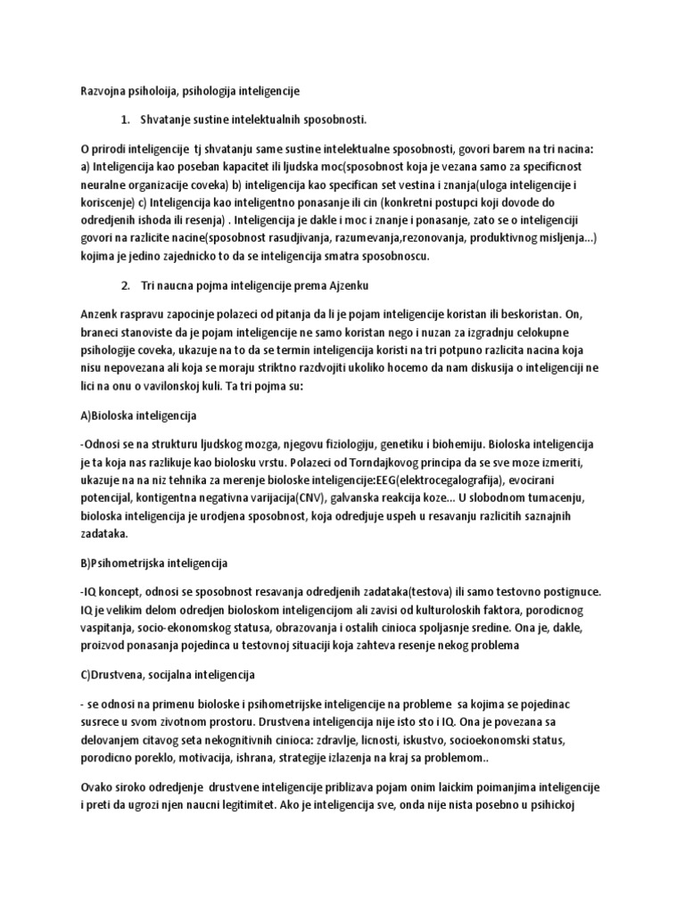 Razvojna Psihologia | PDF