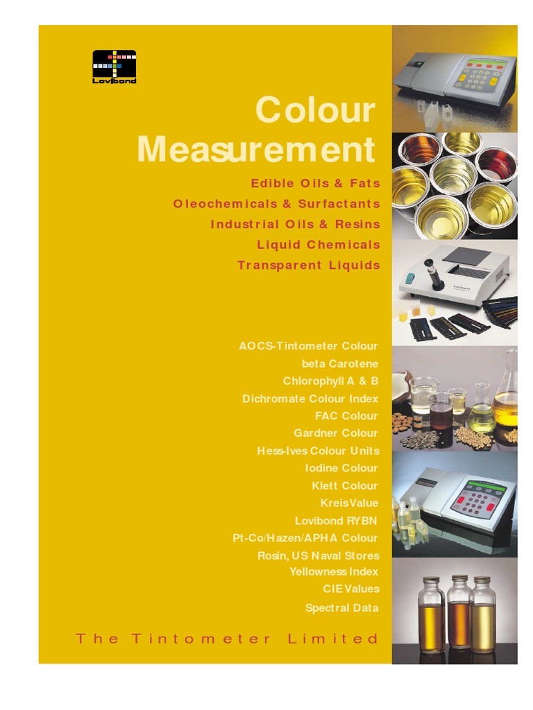 Lovibond Tintometer Colour Measurement | PDF | Color | Calibration