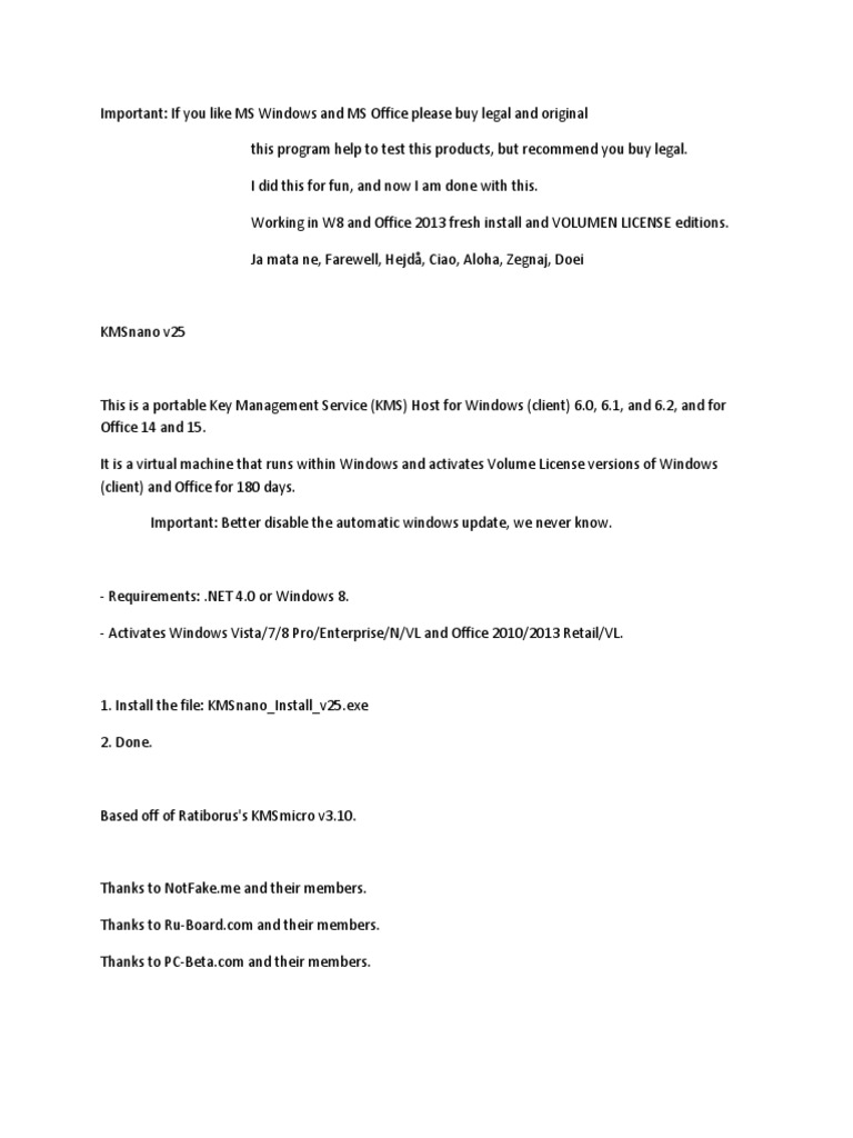 KMSnano v25: Portable Key Management Service Host for Activating Windows and Office Volume ...