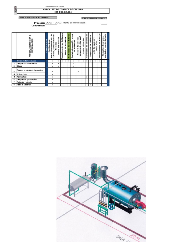 Check List De Control De Calidad