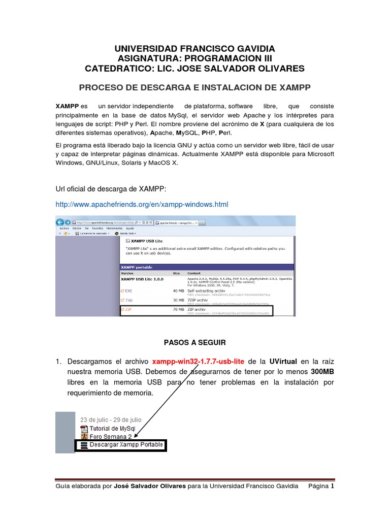 Guia de Instalacion de Xampp | PDF | Php | Informática Guia de Instalacion de Xampp | PDF | Php | Informática