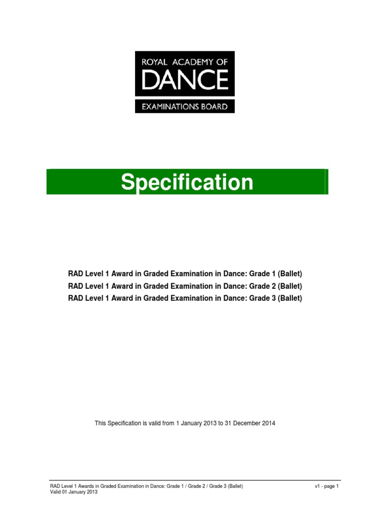 Royal Academy of Dance Syllabi PDF | PDF | Educational Assessment | Dances