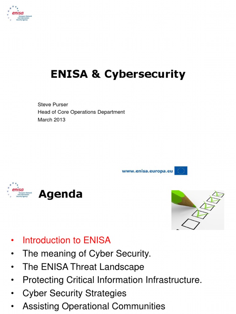 ENISA & Cybersecurity | PDF | Threat (Computer) | Computer Security